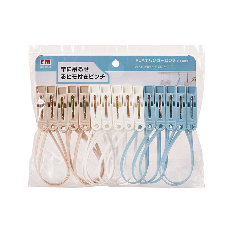 Зажим для сушки белья 1005, пластик, 10 шт