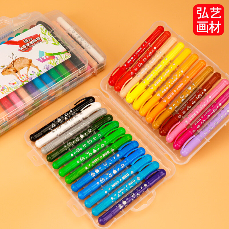 Набор для рисования "24-цветные разноцветные палочки", 24 цвета