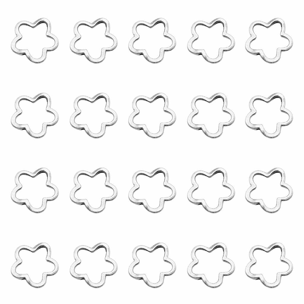 20 шт./Набор 16x16 мм DIY Цветочный очарование маленькие отверстия бусинки Полои, установленные для изготовления ювелирных изделий