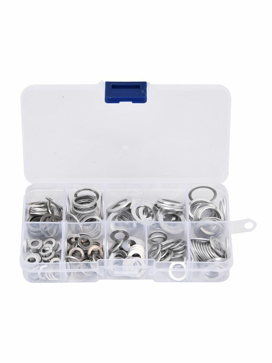 200 шт. алюминиевая плоская шайба, устойчивый к высоким температурам комплект аксессуаров для общего обслуживания и ремонта