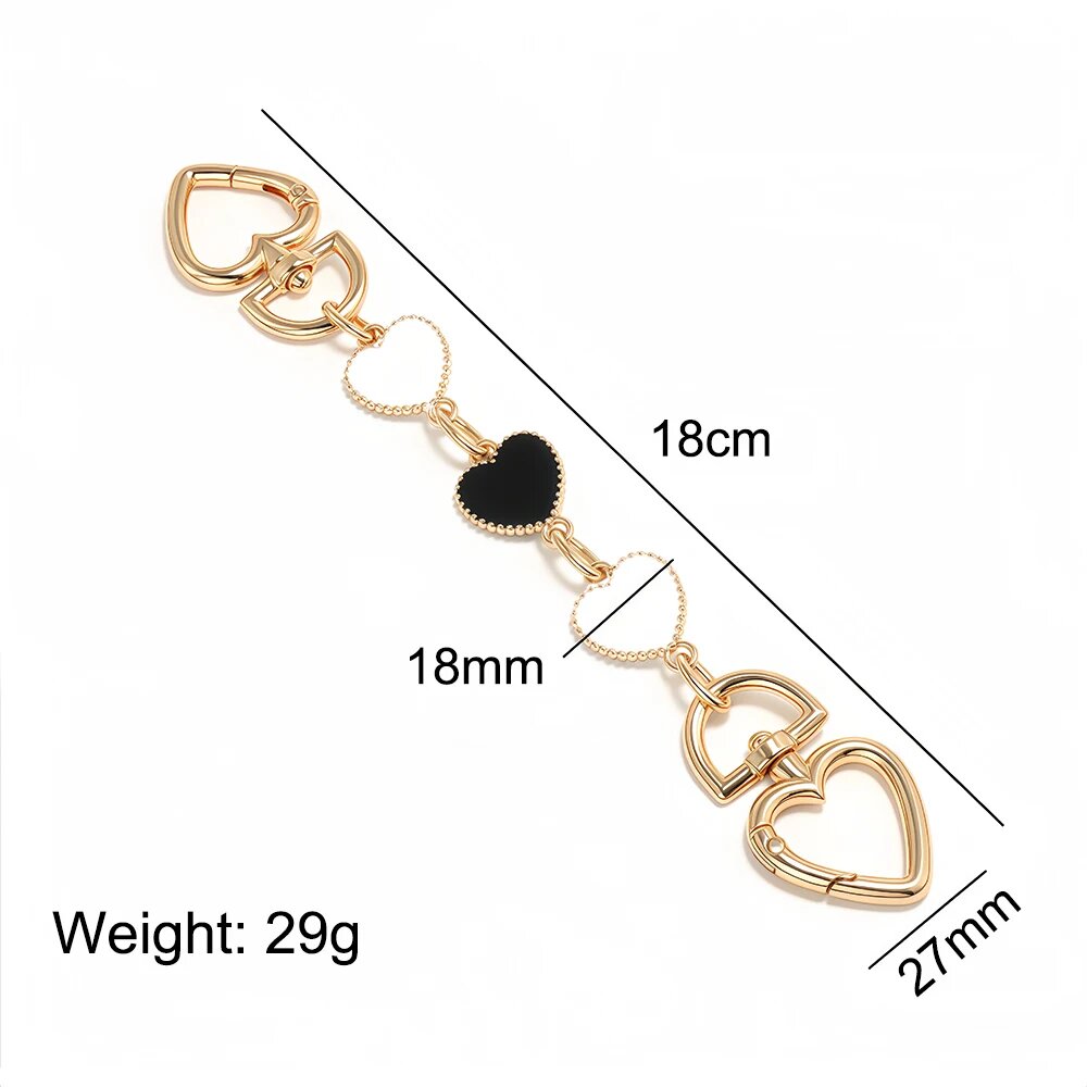 Металлические цепочки для сумок Hearts-17cm (B-W)