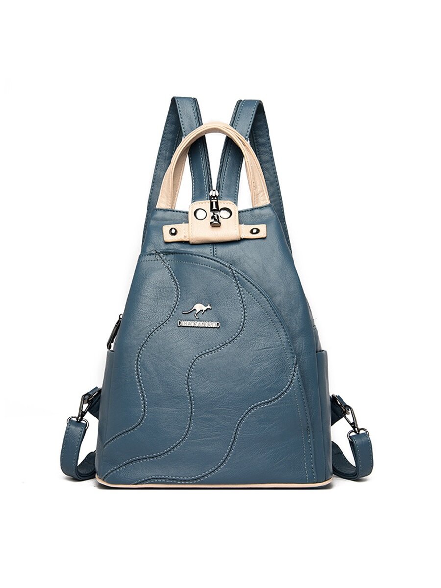 Высококачественная кожа женские сумки с двумя плечами противоугонный дорожный рюкзак одноплечевая сумка