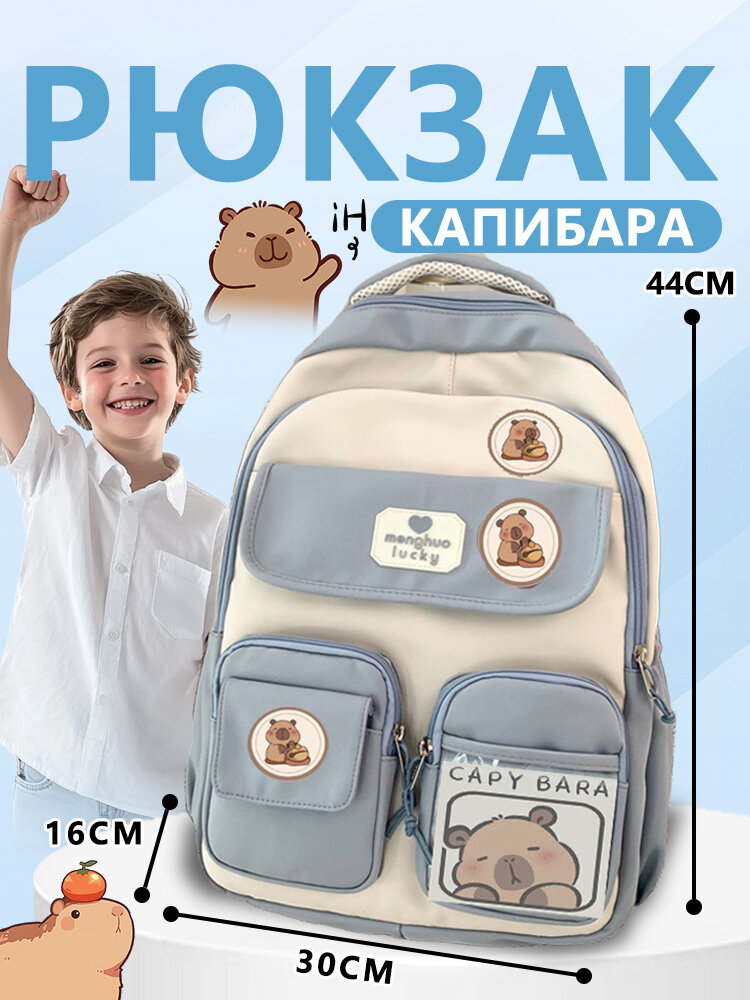 Рюкзак школьный YYB29C, сумка капибара
