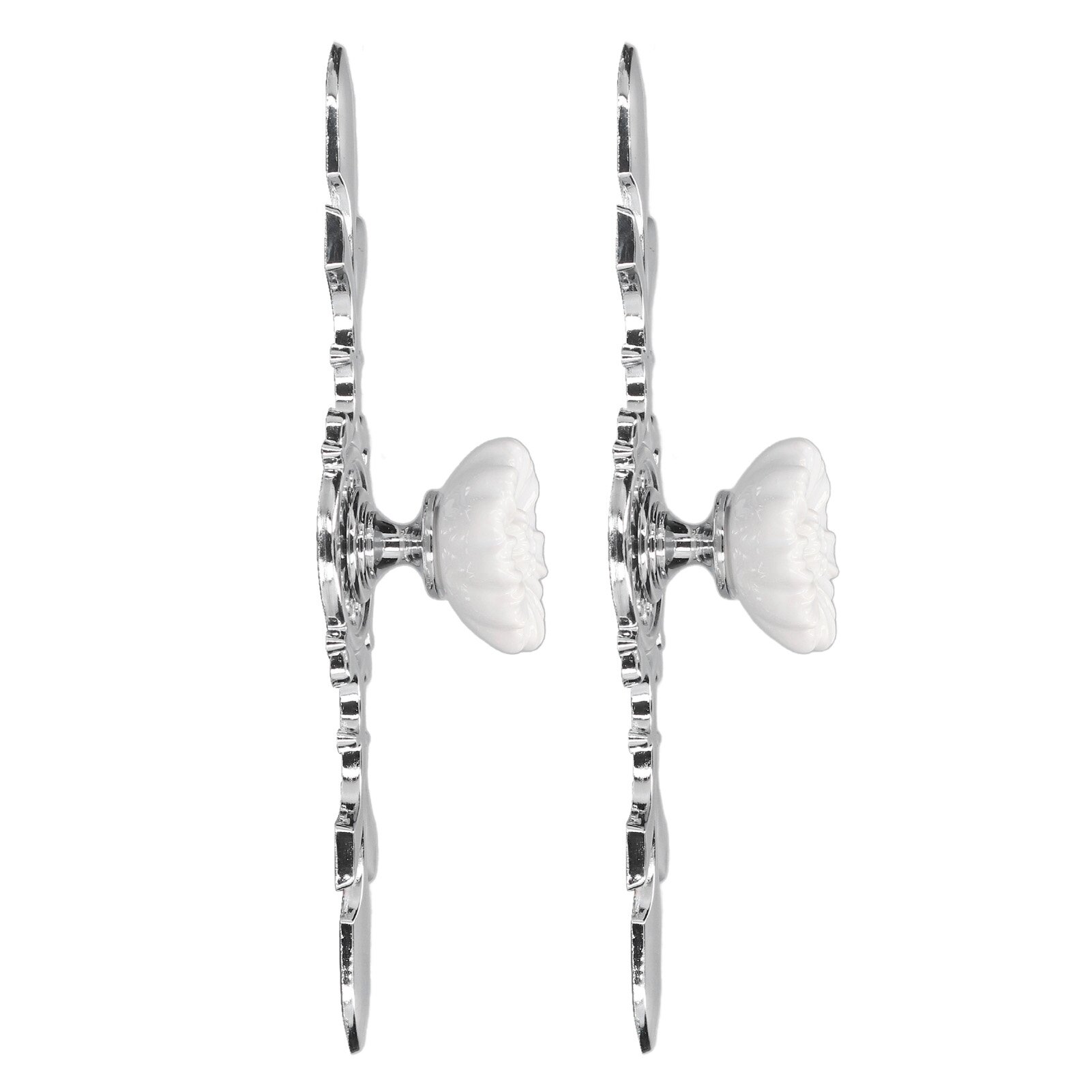 2 комплекта ручек для ящиков, керамические ручки для дверей шкафа, декоративные ручки с пластиной для кухни, ванной комнаты, Office1088D Magnolia