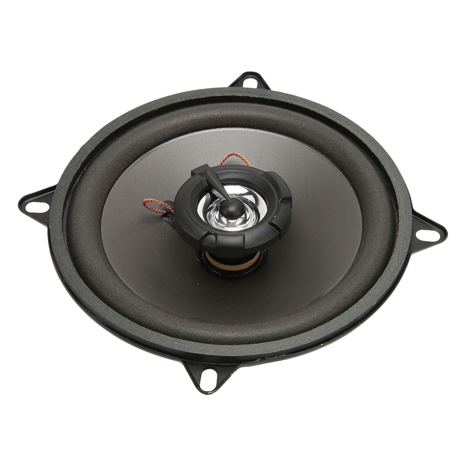 Автомобильный звуковой динамик Среднечастотный коаксиальный 400W Максимальная мощность 4 Ом Звуковая система стерео 5 дюймов Черный 1 шт.