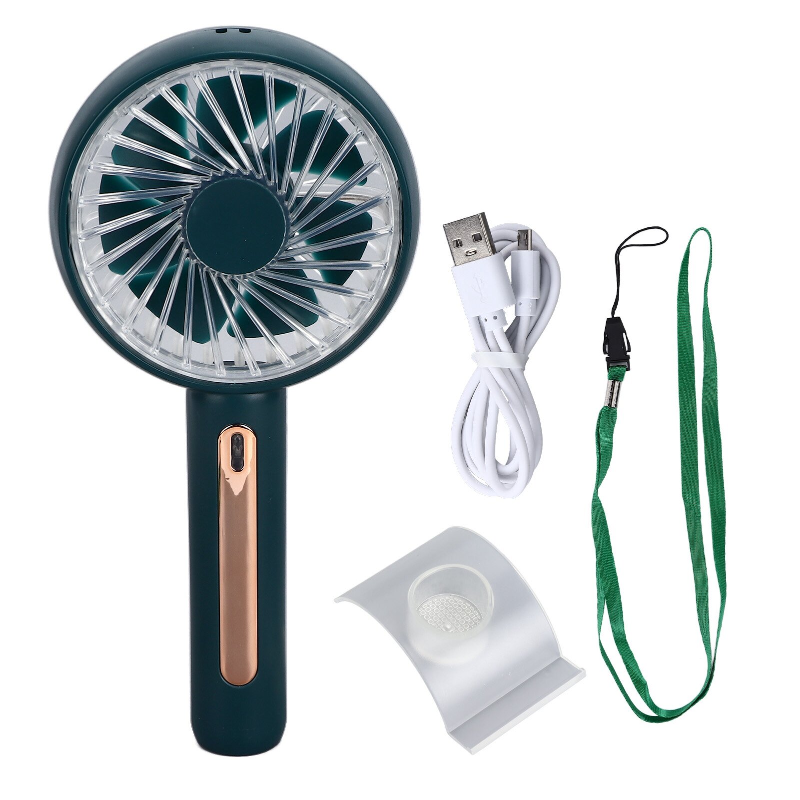 Портативный вентилятор портативный вентилятор Mini Mini Four Gears USB -вентилятор с поддержкой мобильных телефонов для Office Green