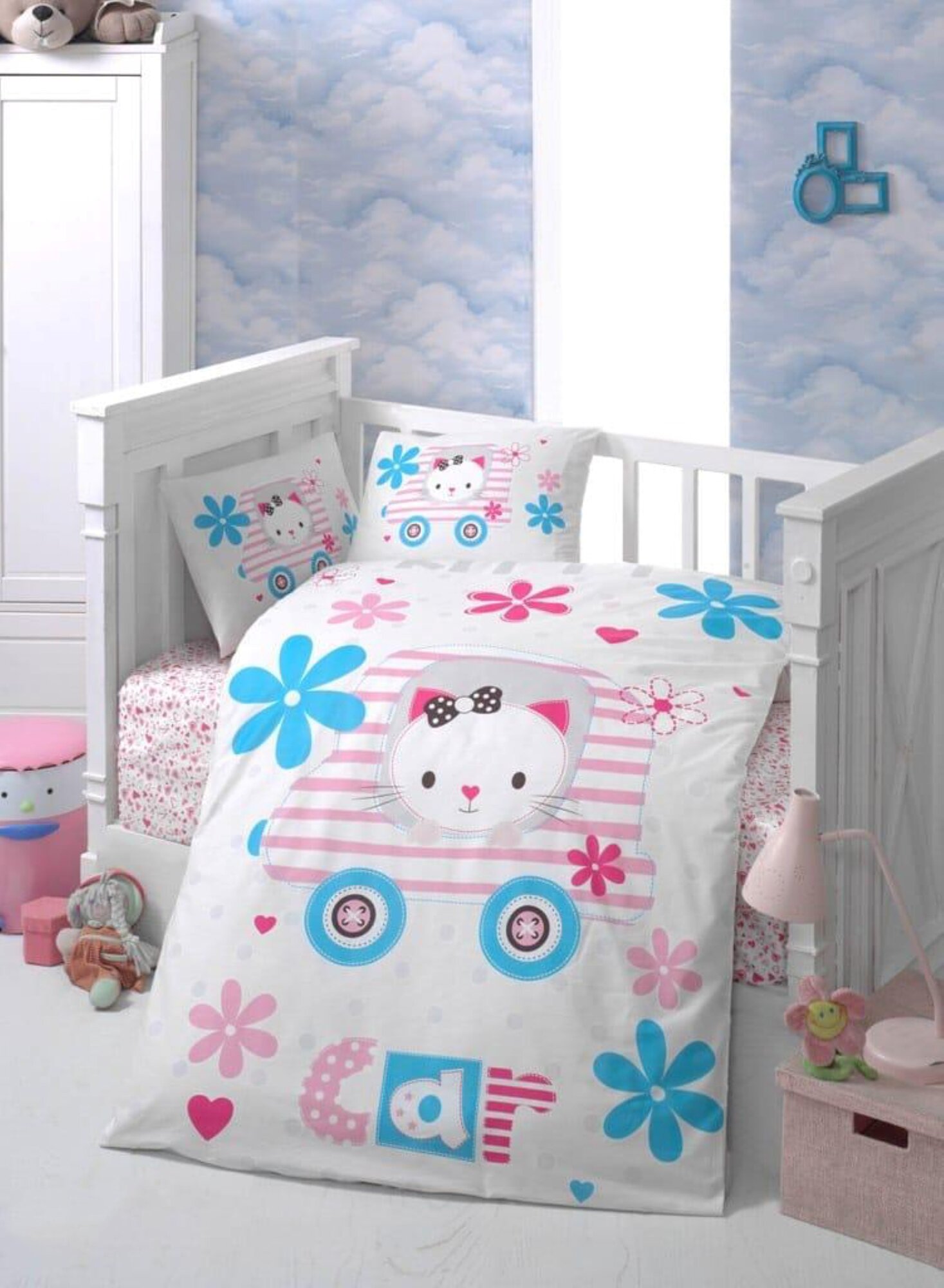 Постельное белье детское, 100х150, наволочки 35х45, материал хлопок