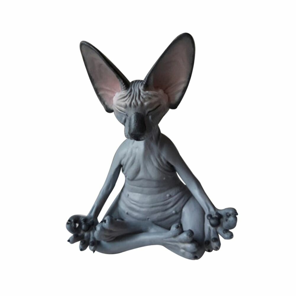 Статуэтки кошек, статуя Будды для медитации, животные, кошки, художественная скульптура, домашний декор
