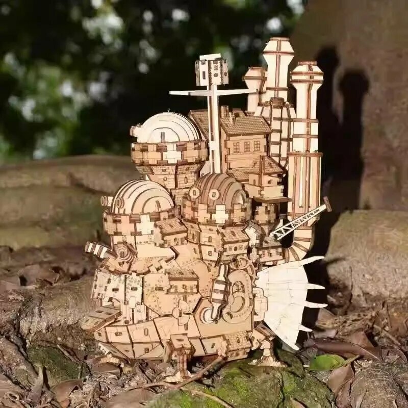 Деревянный 3D-конструктор "Ходячий замок" Цвет дерева