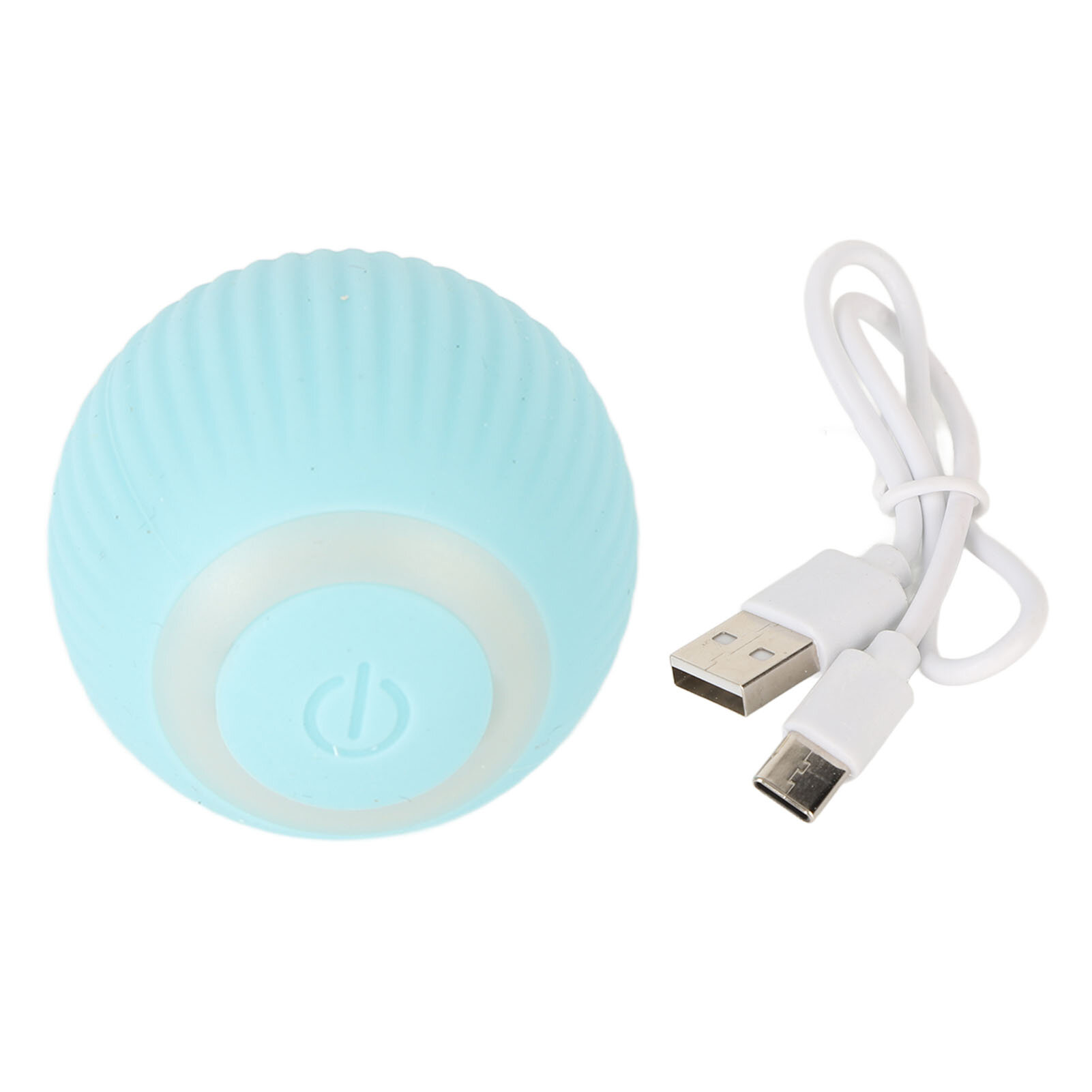 Забавный электрический силиконовый мячик для кошек с автоматическим вращением, умная интерактивная игрушка для кошек, синий.