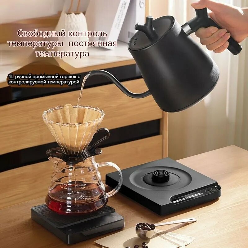 Набор с электрическим чайником Smeg Электрический чайник Electric Kettle KLF03；Чайник Smeg；чайник; электрический чайник; чайник, черный, белый