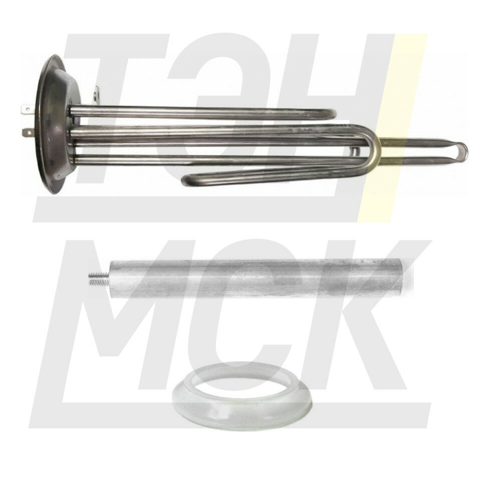 Комплект ТЭН 2,5кВт (2500Вт) RF для водонагревателя Thermex ISP, IRP, SPR, SPRINT, Garanterm, фланец 92мм, нерж. + прокладка + анод, 10942K