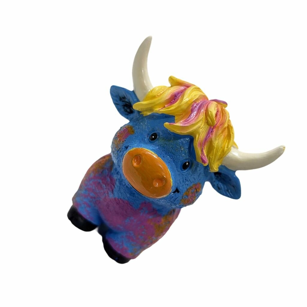 Фигурка коровы Хайлендс для декора книжных полок, подарок в виде статуэтки коровы