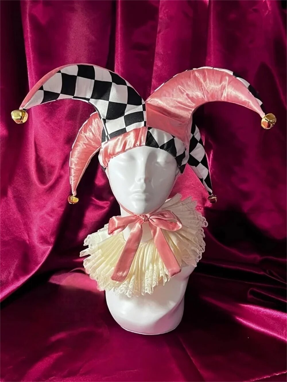 Шляпа шута Розовая, Костюм Cosplay, only the hat 3