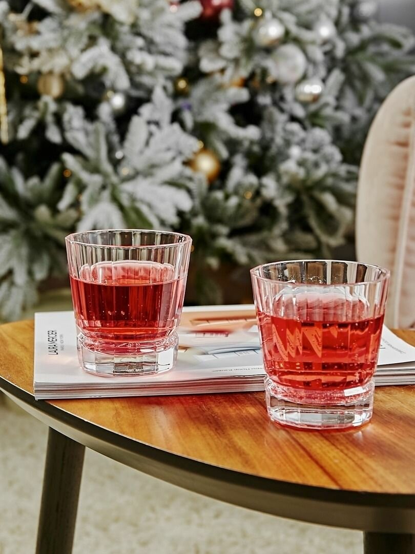 Набор стаканов низких Arcoroc "Bourbon street" 2 шт, 320мл. Хрустальное стекло. Коробка подходит для подарка. Франция