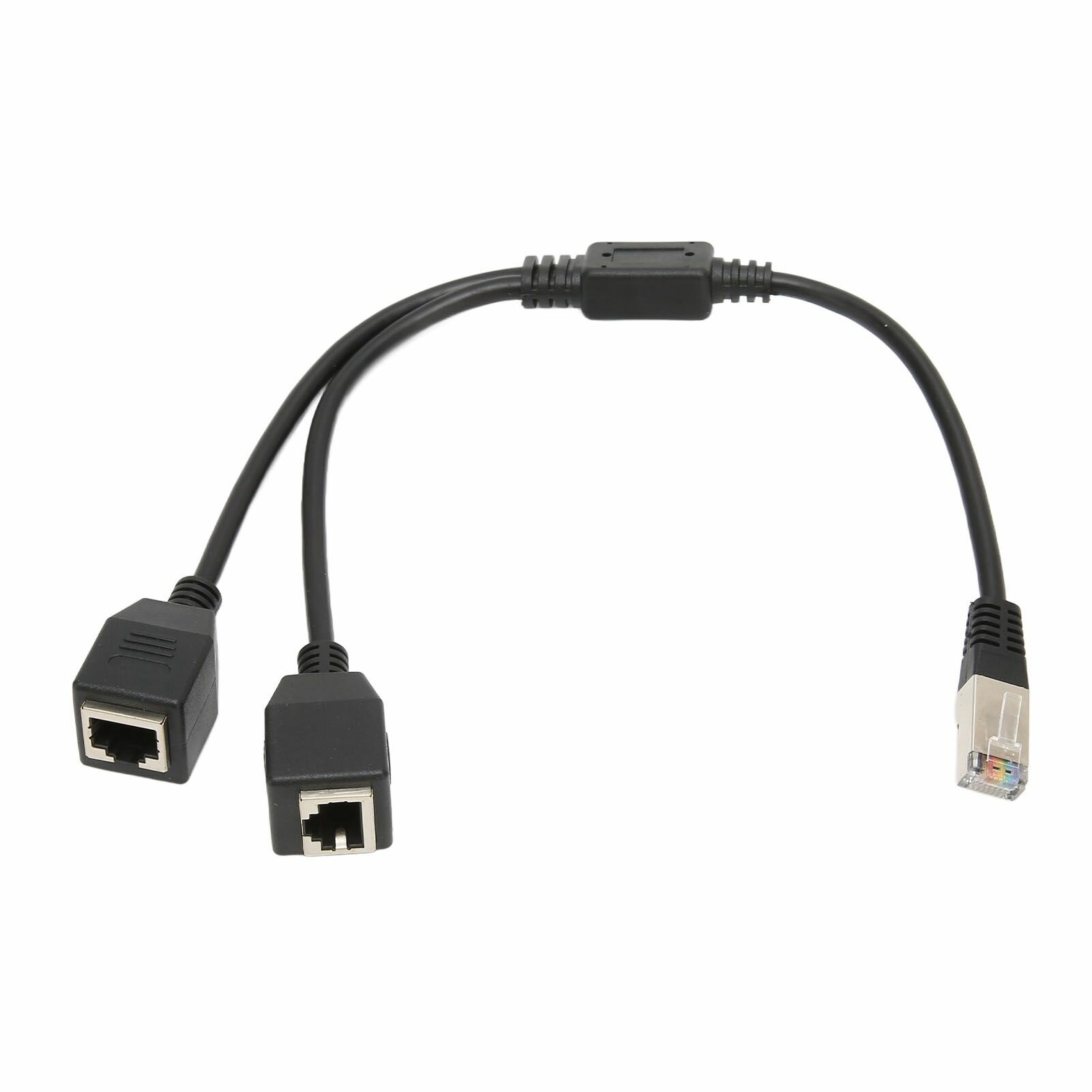 Разветвитель Ethernet RJ45, 1 male to 2 female, для Cat5, стабильный