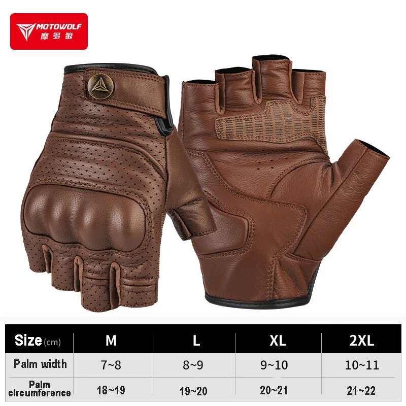 Кожаные перчатки мужские летние мотоциклетные перчатки без пальцев велосипедные гоночные мотоциклетные перчатки Guantes De Moto Verano Hombre