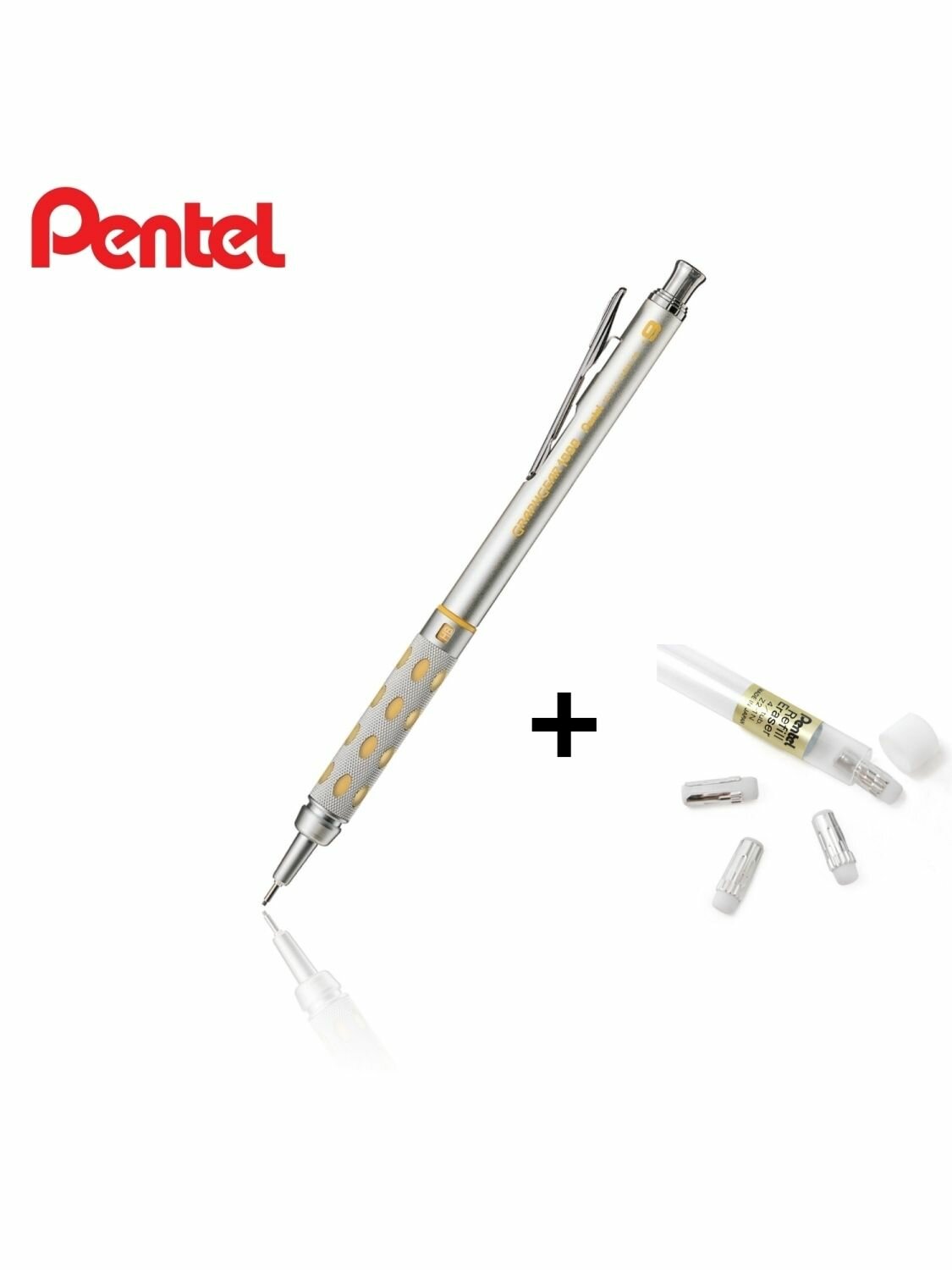 Карандаш механический Pentel GRAPHGEAR 1000 PG1019, 0,9 мм & Ластик сменный Z2-1N