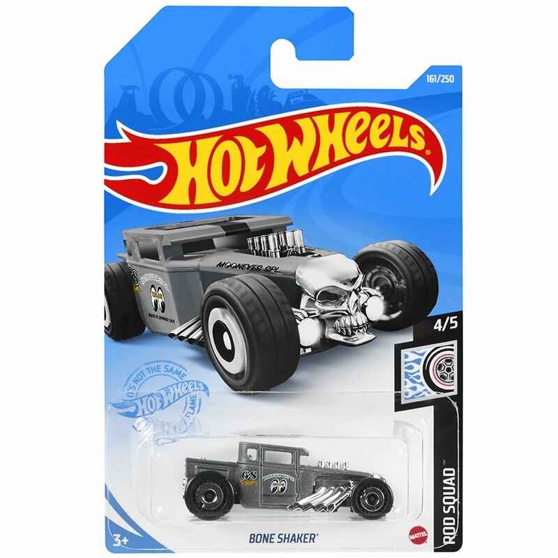 Машинка Mattel Hot Wheels 2021 C4982 Bone Shaker Gray