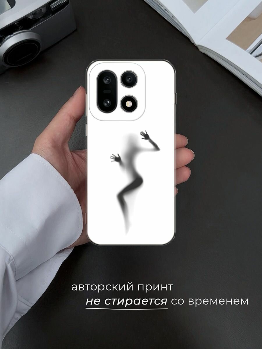 Силиконовый чехол на OnePlus 15 / Ван Плас 15 с принтом Девушка в душе — фото 1