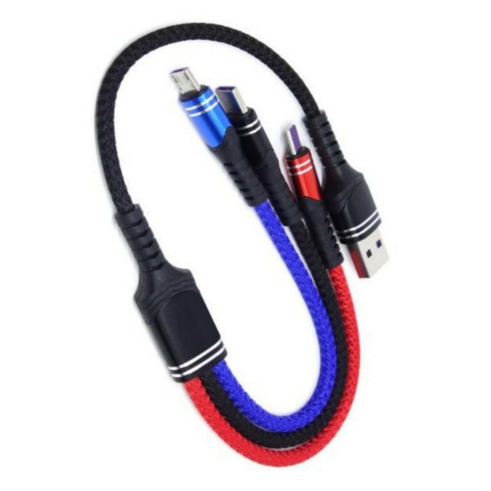66-ваттный USB-кабель с тройным разъемом, тип зарядного устройства, быстрая зарядка для телефона