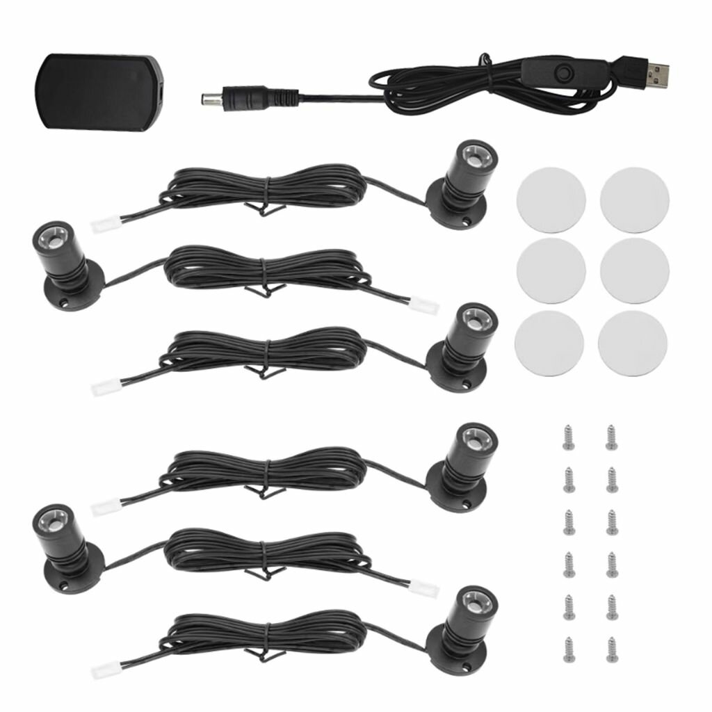 Светодиодный мини-прожектор USB 5v (один на 6 человек) -холодный свет