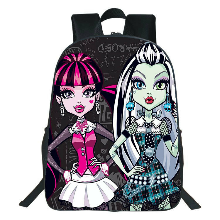 Трансграничная оптовая продажа рюкзака Monster High с цифровой печатью, детской школьной сумки для учащихся средних и старших классов