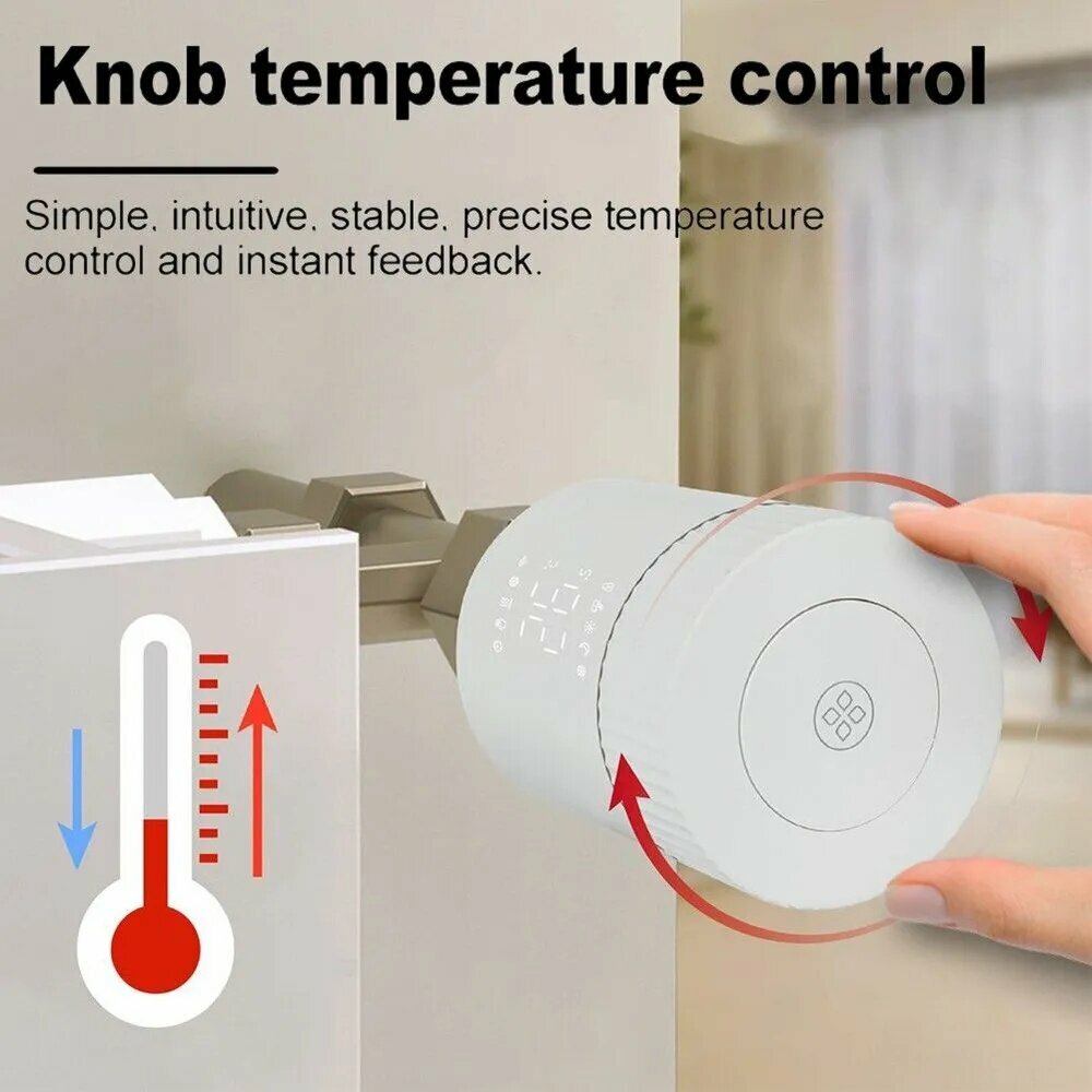 WiFi Умный Термостат TRV Для Программируемого Режима Tuya Термостатический Клапан Радиатора