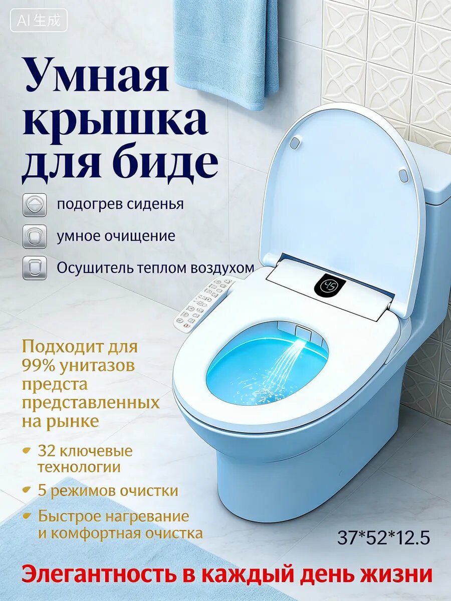 Умная крышка биде для унитаза