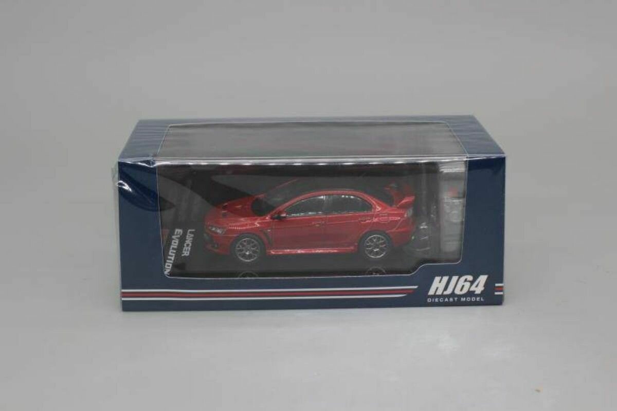 Машинка Hobby Japan 1/64 Mitsubishi 10th Generation Lancer EVO X Red Die-cast Alloy Car Model Collection Toy Gift