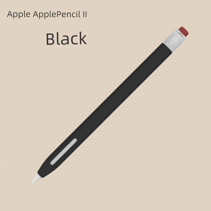 Силиконовый чехол для Apple Pencil Pro/2-го поколения - Черный, защитный чехол для Apple Pencil 1-го и 2-го поколений