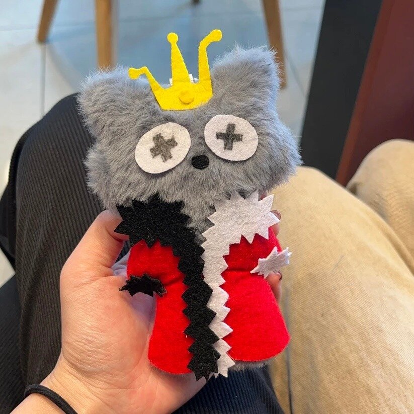 Пищащий Серый Волк Красный Волк кукла кулон DIY ручной работы самодельный материал сумка для подруги бойфренд подарок