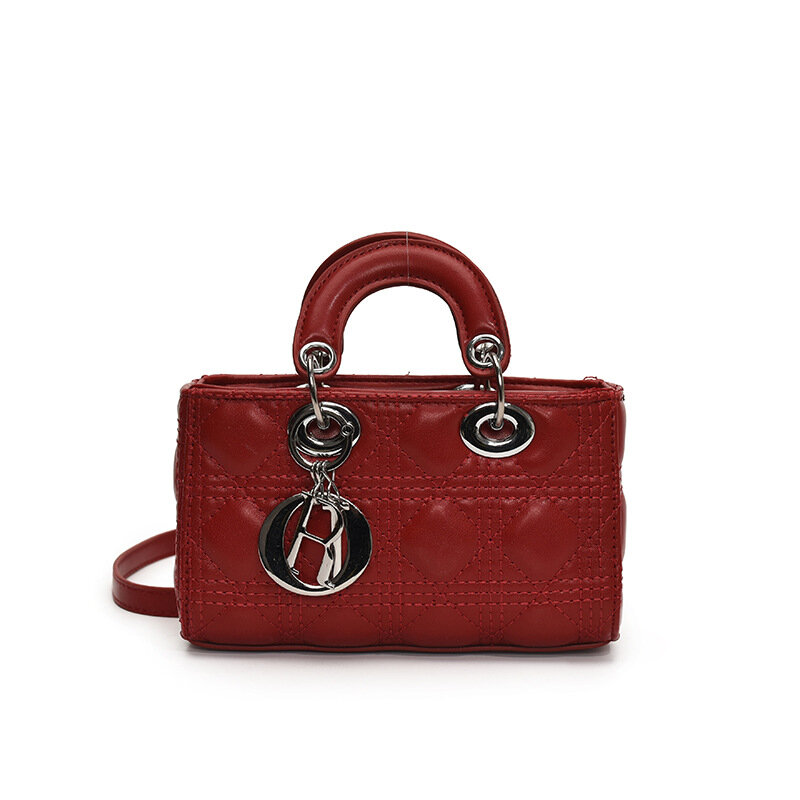 Элегантная женская сумка Lady Dior, модная стеганая сумка через плечо и кроссбоди, текстурированная повседневная сумка в стиле Ins.