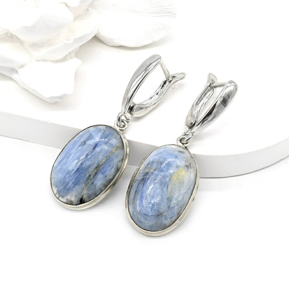 Серьги, кианит