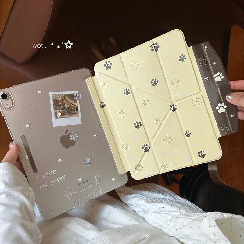 Чехол для iPad Korean Ins с принтом собачьих лапок iPad 10th 10.9in