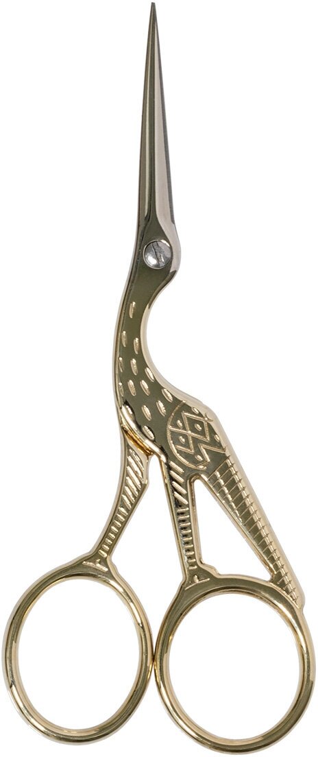 Gamma G-911 ножницы для рукоделия Цапельки в блистере 92 мм под золото для шитья
