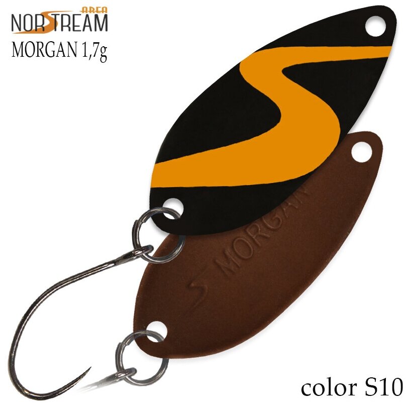 Блесна колеблющаяся для рыбалки на форель, щуку, окуня/ колебалка для зимней и летней ловли хищных рыб. Norstream MORGAN 1,7 г код цв. S10