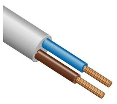 Провод электрокабель ПВС НН 4656756600269, 2х1,5 мм², белый, упаковка 100 м