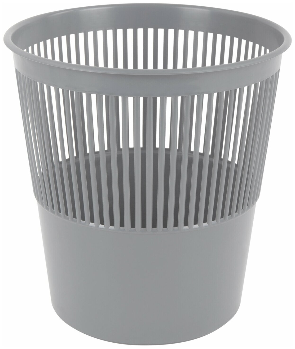 Корзина для бумаг BRAUBERG сетчатая, 9 л, серая, 237002