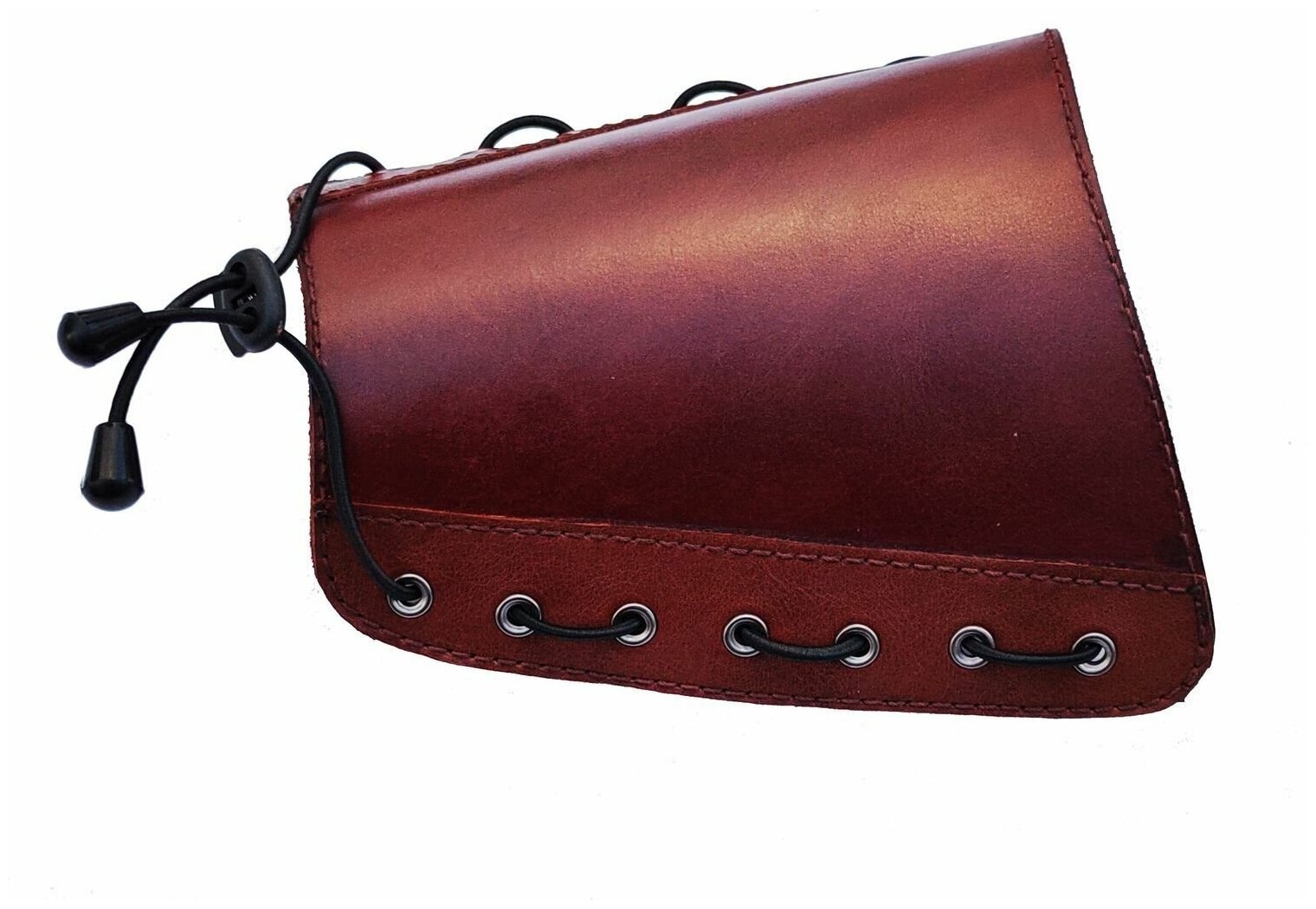 Защитная крага от тетивы Ассоль для стрельбы из лука, толстая кожа коричневая