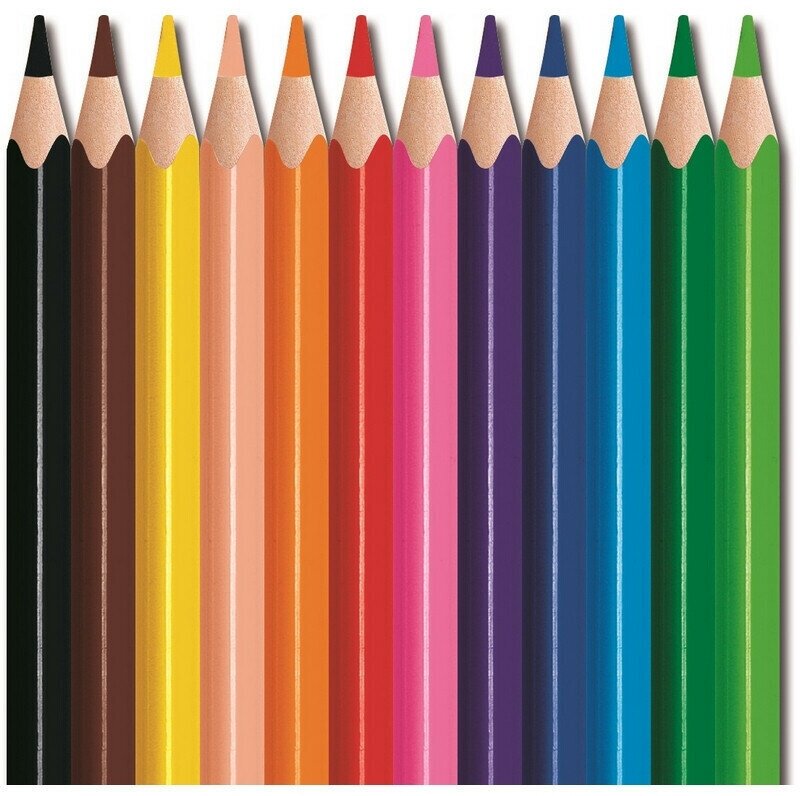 Карандаши цветные Maped COLOR'PEPS STRONG MINI, 12 цветов, трехгранные, пластик, 862812