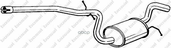 Средний глушитель выхлопных газов Bosal арт. 281453