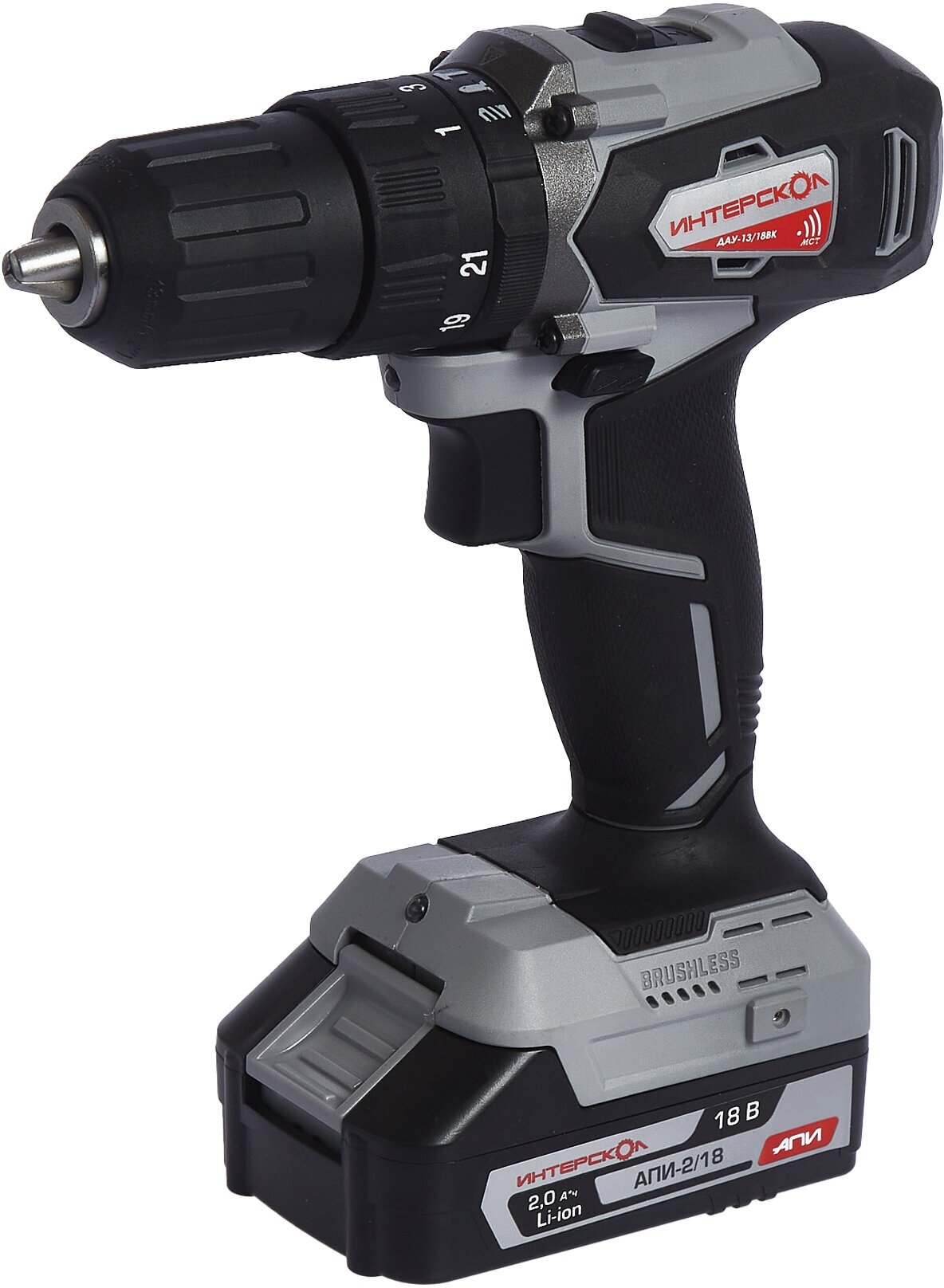 Дрель аккумуляторная Интерскол ДАУ-13/18ВК 2А. ч