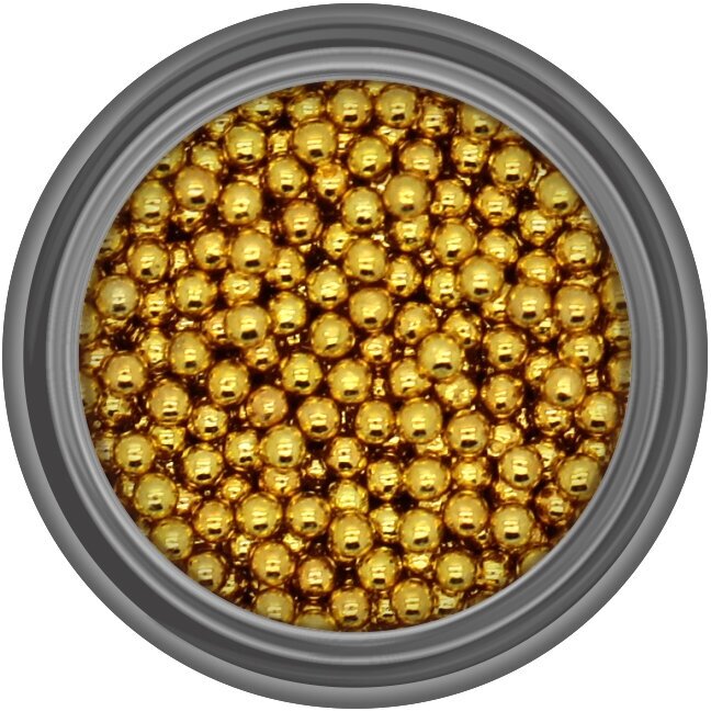 Nail Club Бульонки металлические для дизайна ногтей, цвет золото 062B 1.5 мм