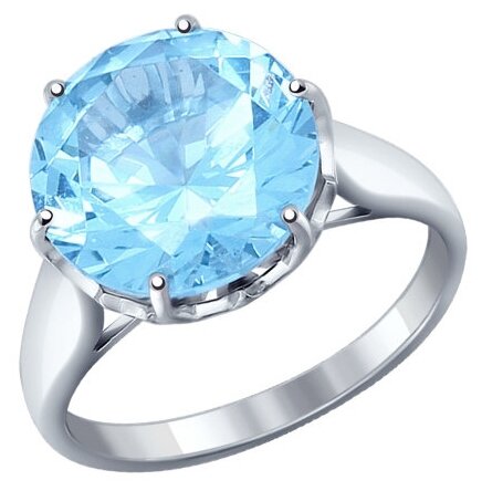 Кольцо, серебро, 925 проба, родирование, ситалл