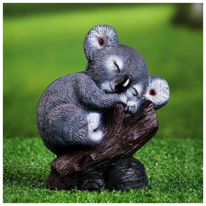 Садовая фигура Хорошие сувениры "Коала спящая", полистоун, серая, 5x13x16 см