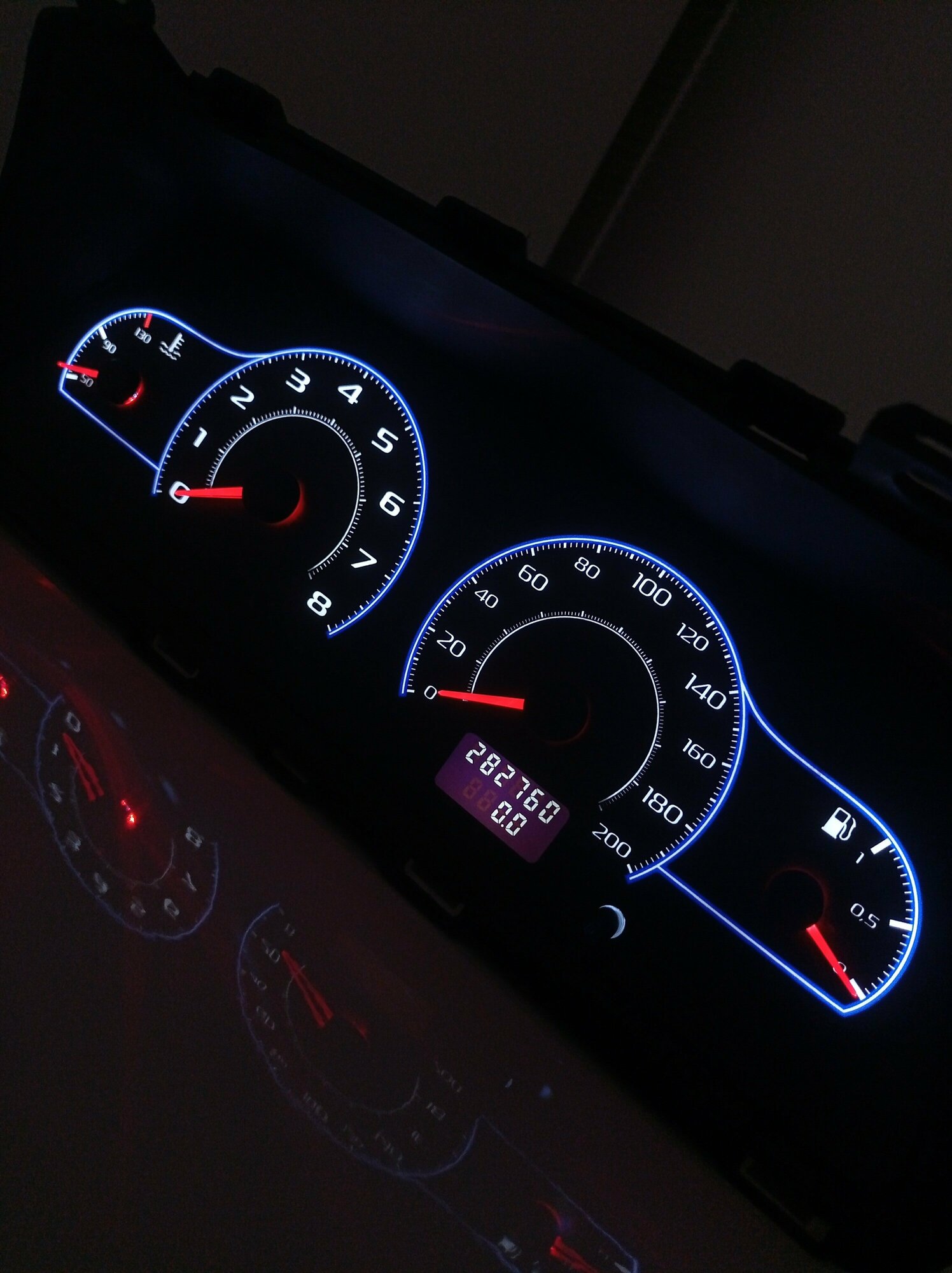 Шкала, накладка на щиток приборов, приборную панель ВАЗ 2110, 2111, 2112, 2113, 2114, 2115 VDO