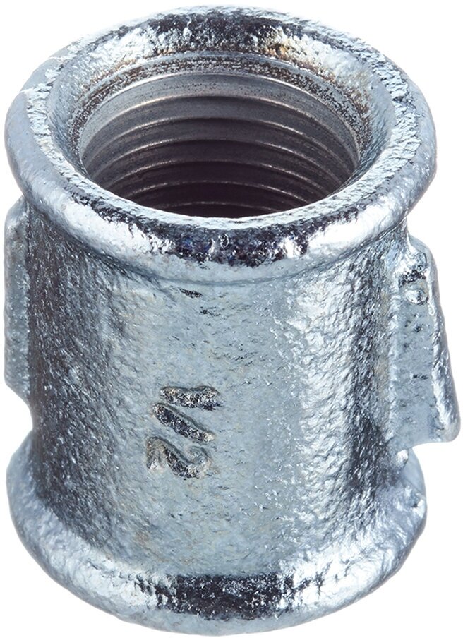 Муфта прямая Gebo Platinum (270-4V) 1/2 ВР(г) х 1/2 ВР(г) чугунная оцинкованная