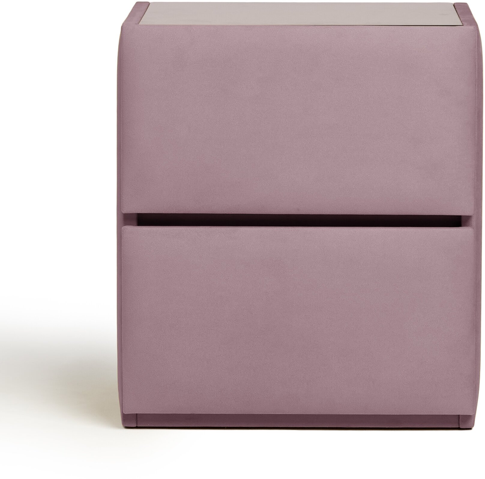 Прикроватная тумба Lunason "Лира", мягкая, ЛДСП, текстиль, фиолетовая