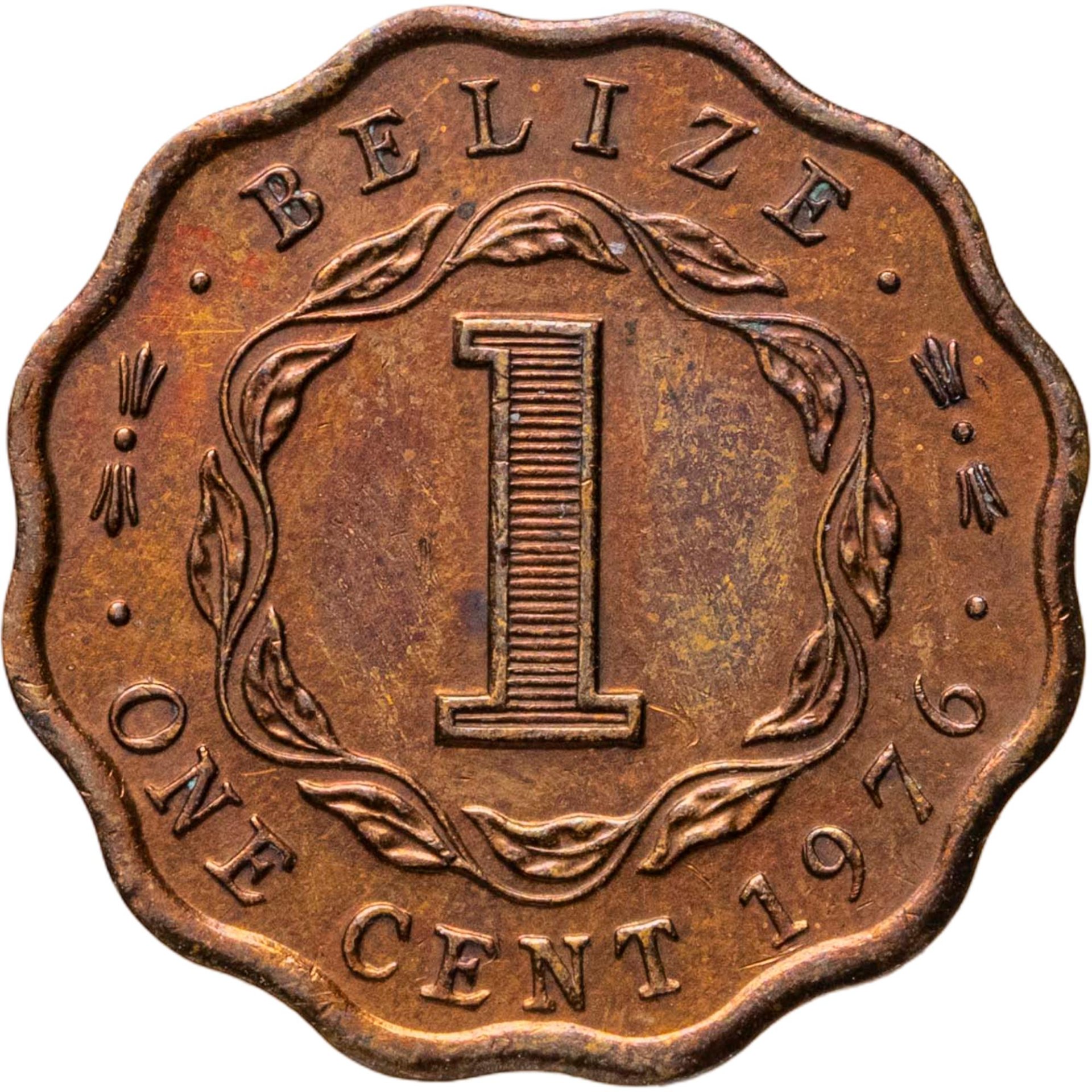 Белиз 1 цент cent 1976, Бронза, в сохранности XF